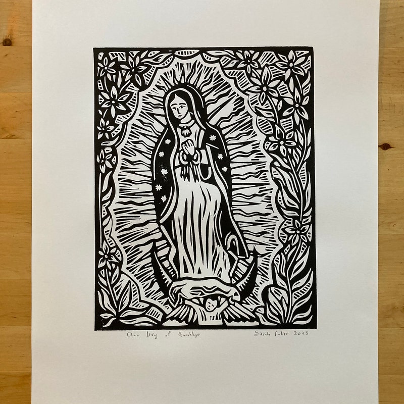 Linocut People Print - Etsy
