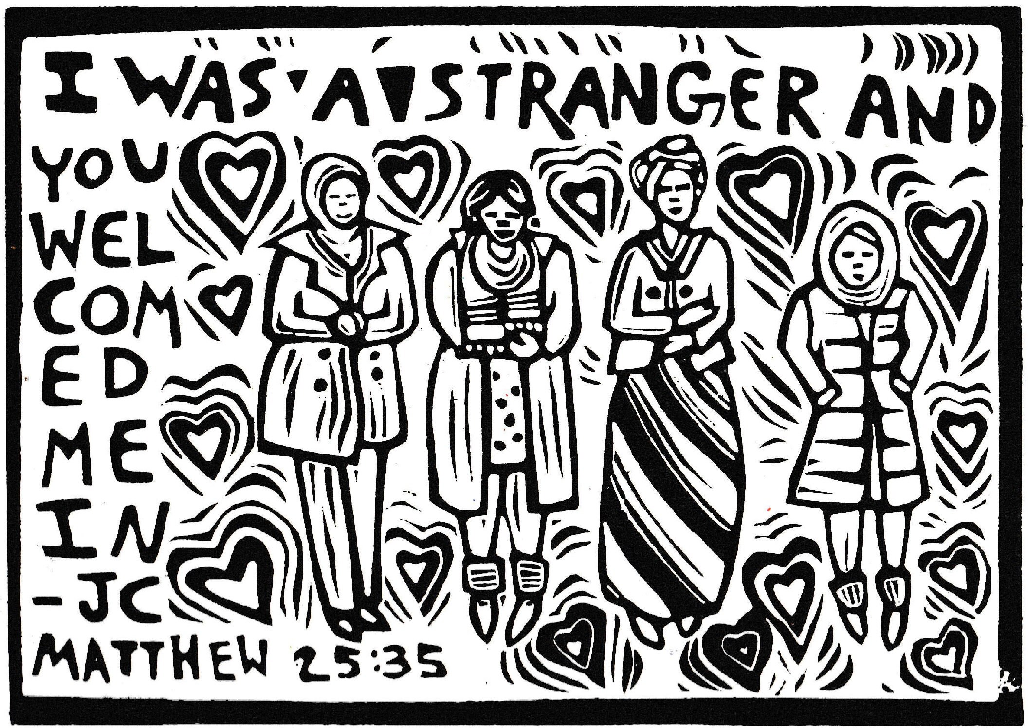 Digital Download- I Was A Stranger and You Welcomed Me In - Etsy