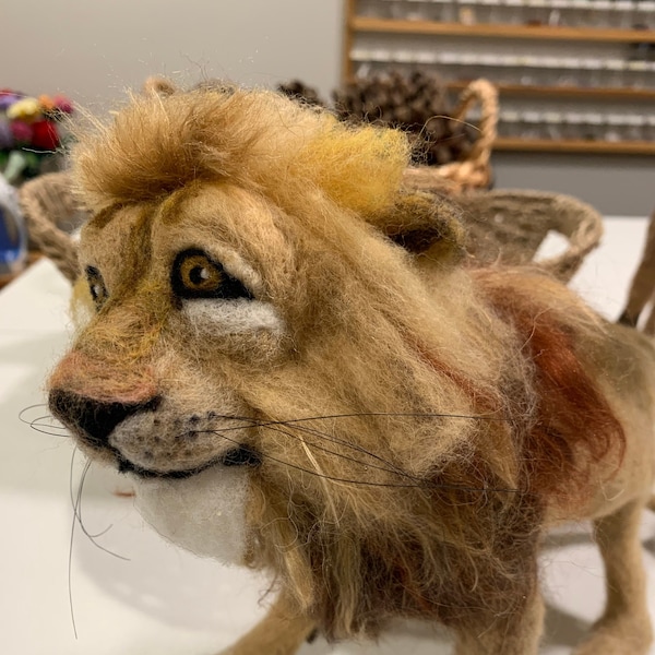Needle Felted Lion - Etsy