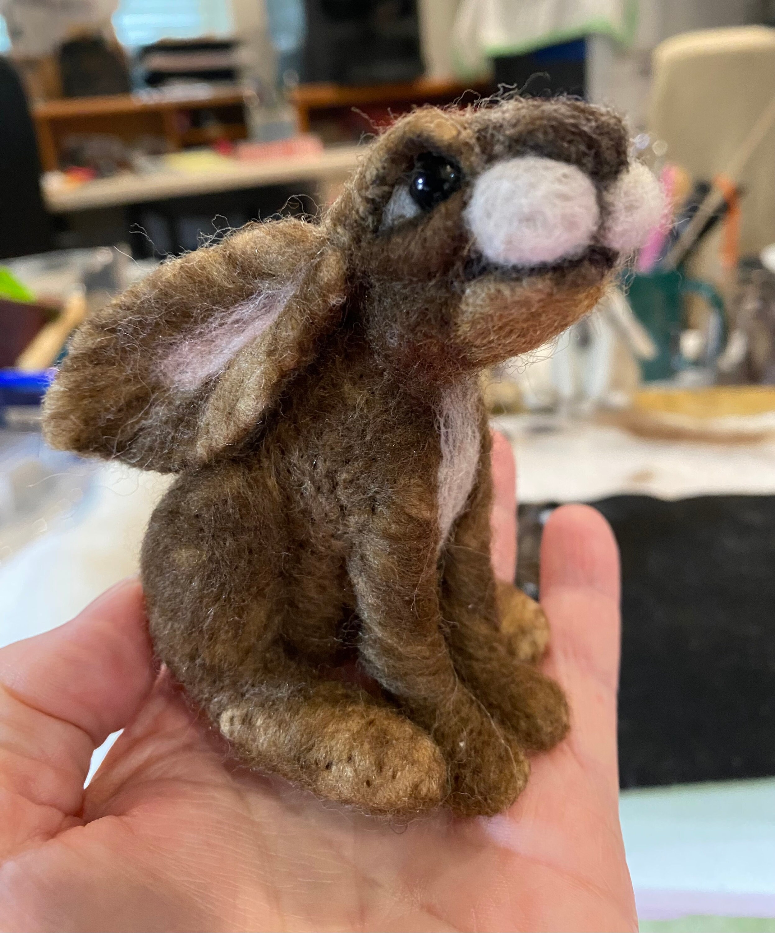 Needle Felting Pattern/wool Sculpting Pattern of a Little Sitting Hare ...