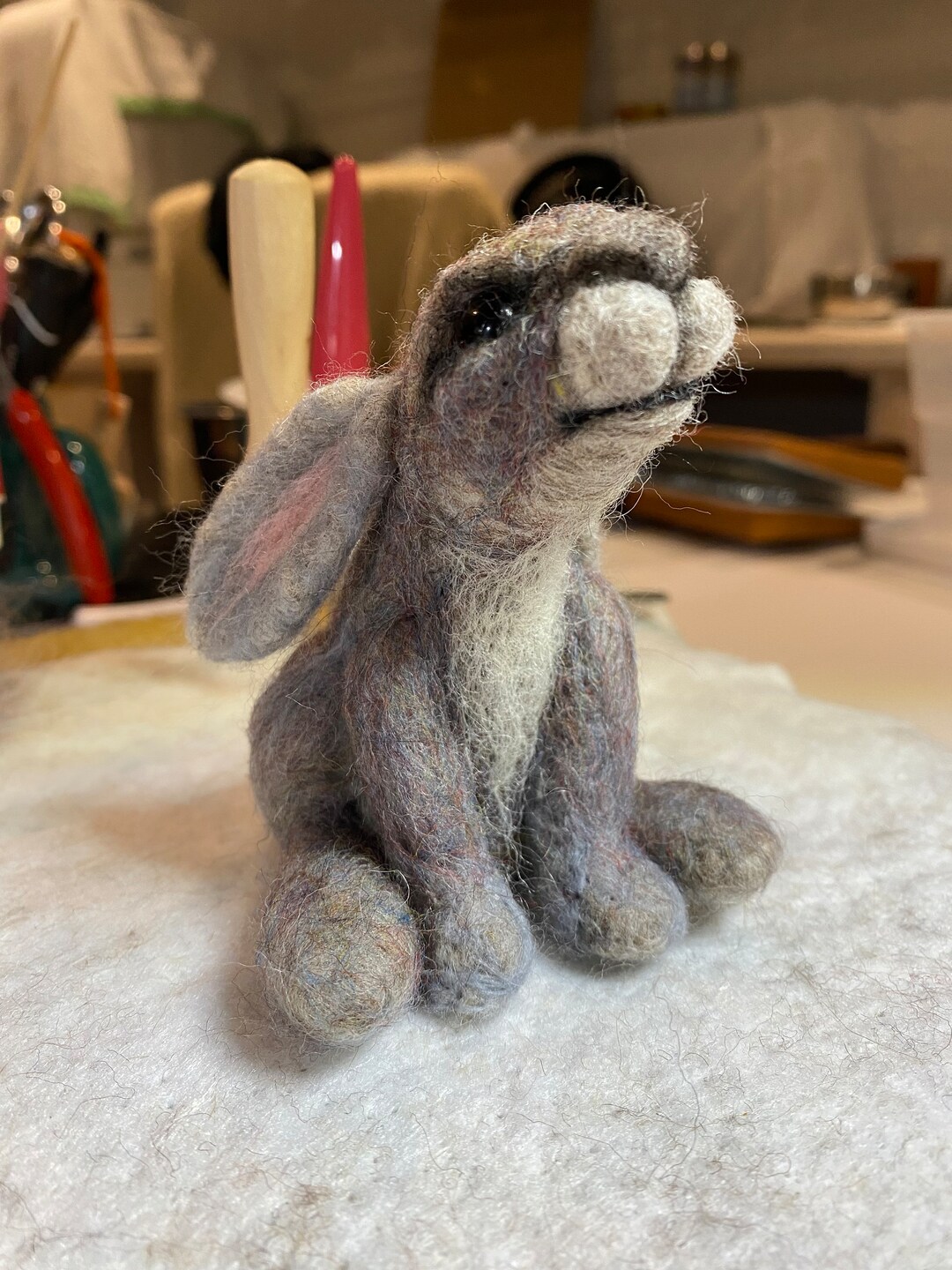 Needle Felting Pattern/wool Sculpting Pattern of a Little Sitting Hare ...