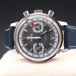 Vintage Men's Swiss Chronograph Precimax Valjoux 7734 Racing Dial ...