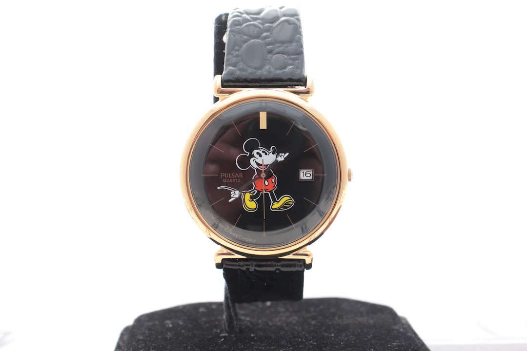 Vintage Large Case Pulsar Wail Disney Mickey Mouse Wrist Watch - Etsy