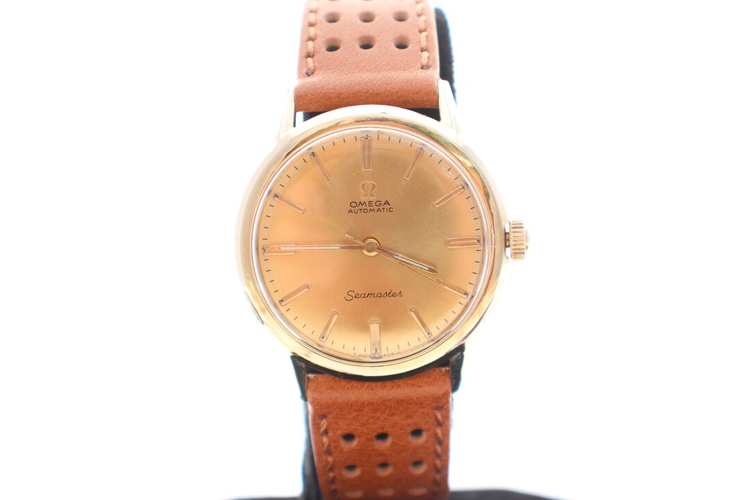 Vintage 1960s Mens 10K Gold Filled Omega Seamaster Automatic 17jewels ...