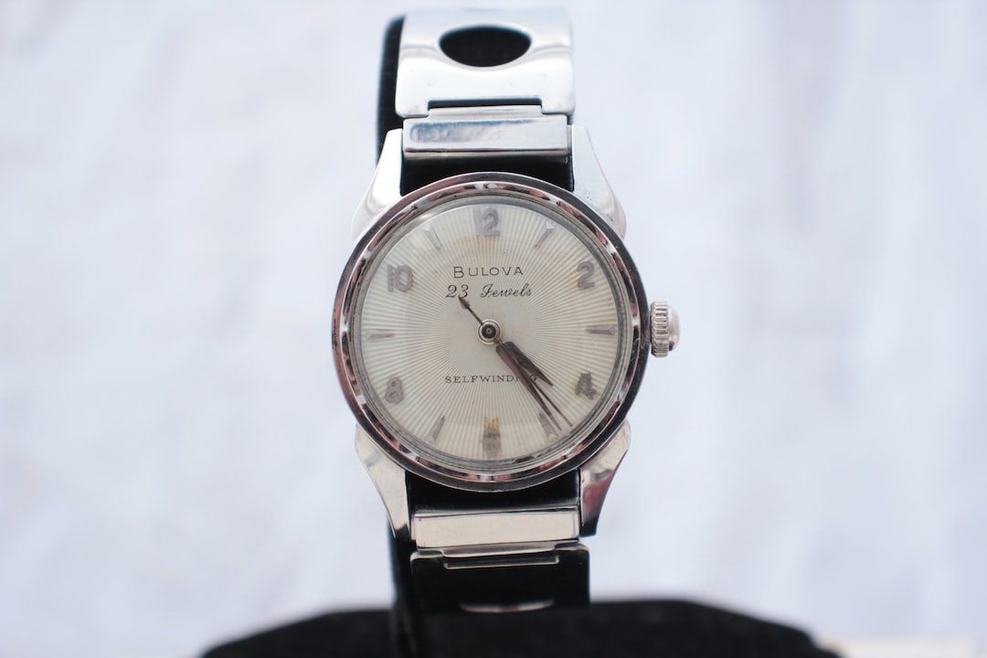 Vintage Bulova 23 Jewels All Stainless Steel Automatic Mechanical Watch ...