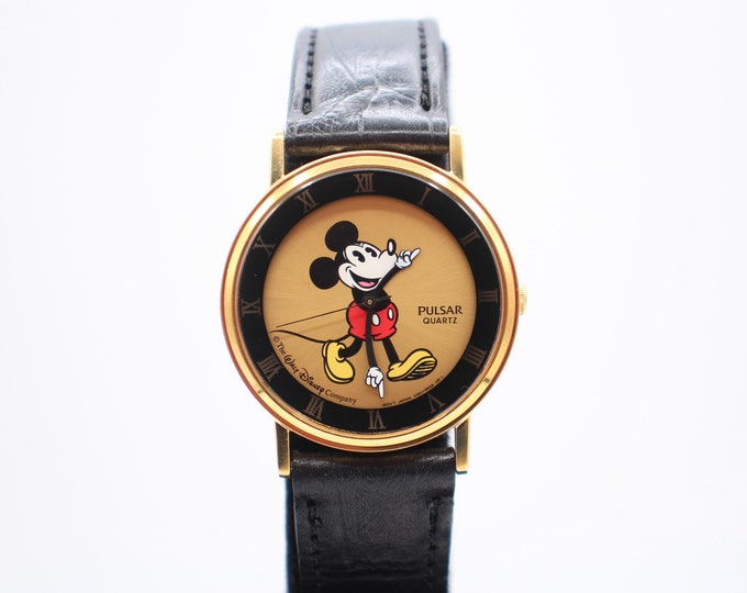 Vintage Pulsar Mickey Mouse Quartz Watch - Etsy