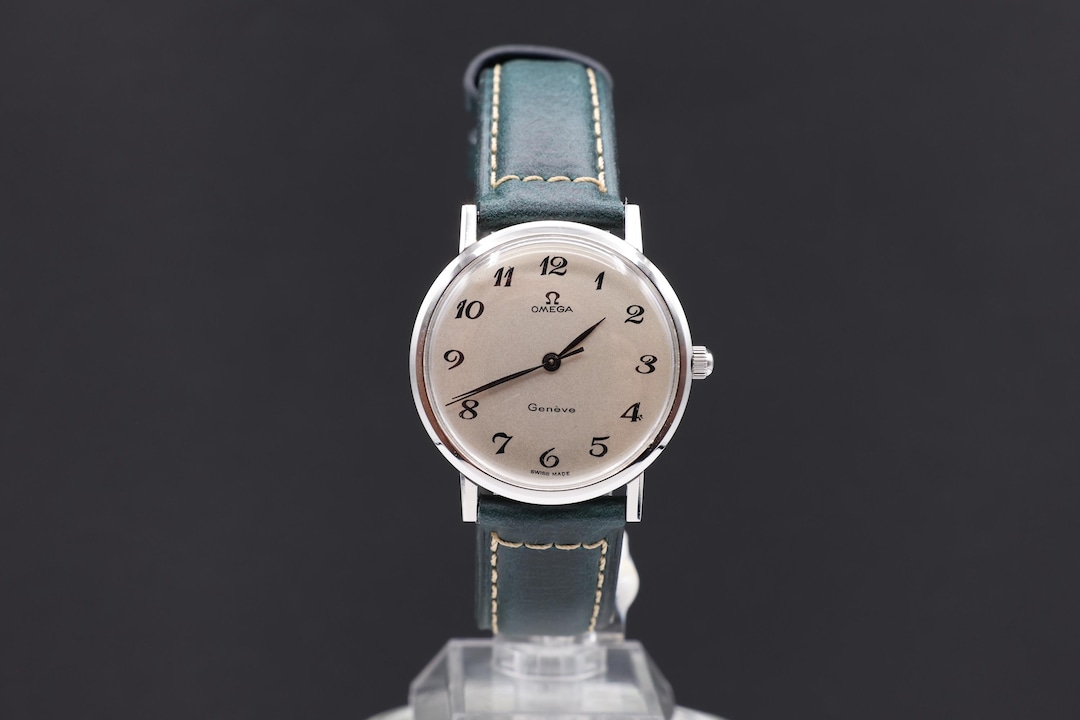 Vintage 1960s Omega Geneve Classic Mechanical Stainless Steel Watch ...