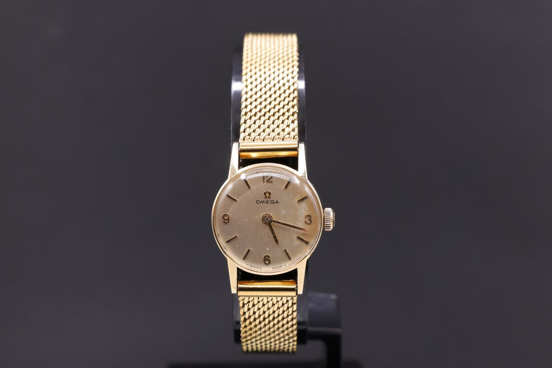 Vintage 1960s 14K Solid Gold Case Omega Mechanical Hand-winding Women's ...