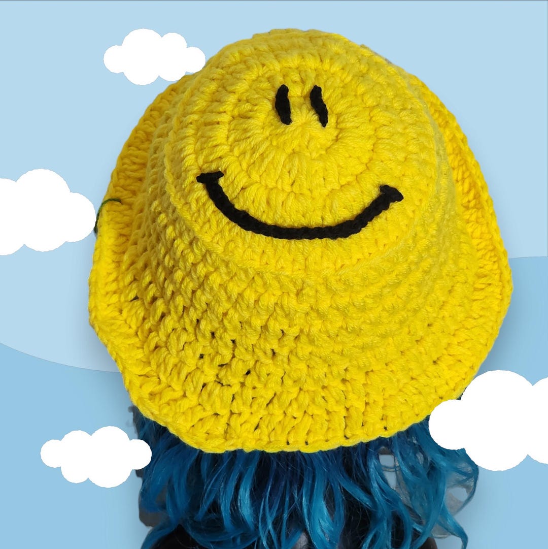 Smiley Face Bucket Hat - Etsy