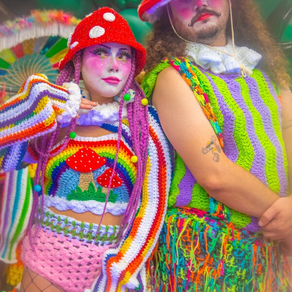 Rainbow Crop Top - Etsy