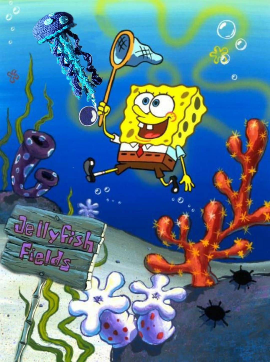 Blue Jellyfish From Spongebob