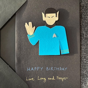 Star Trek Birthday Card - Star Trek Greetings Card - Spock Birthday ...