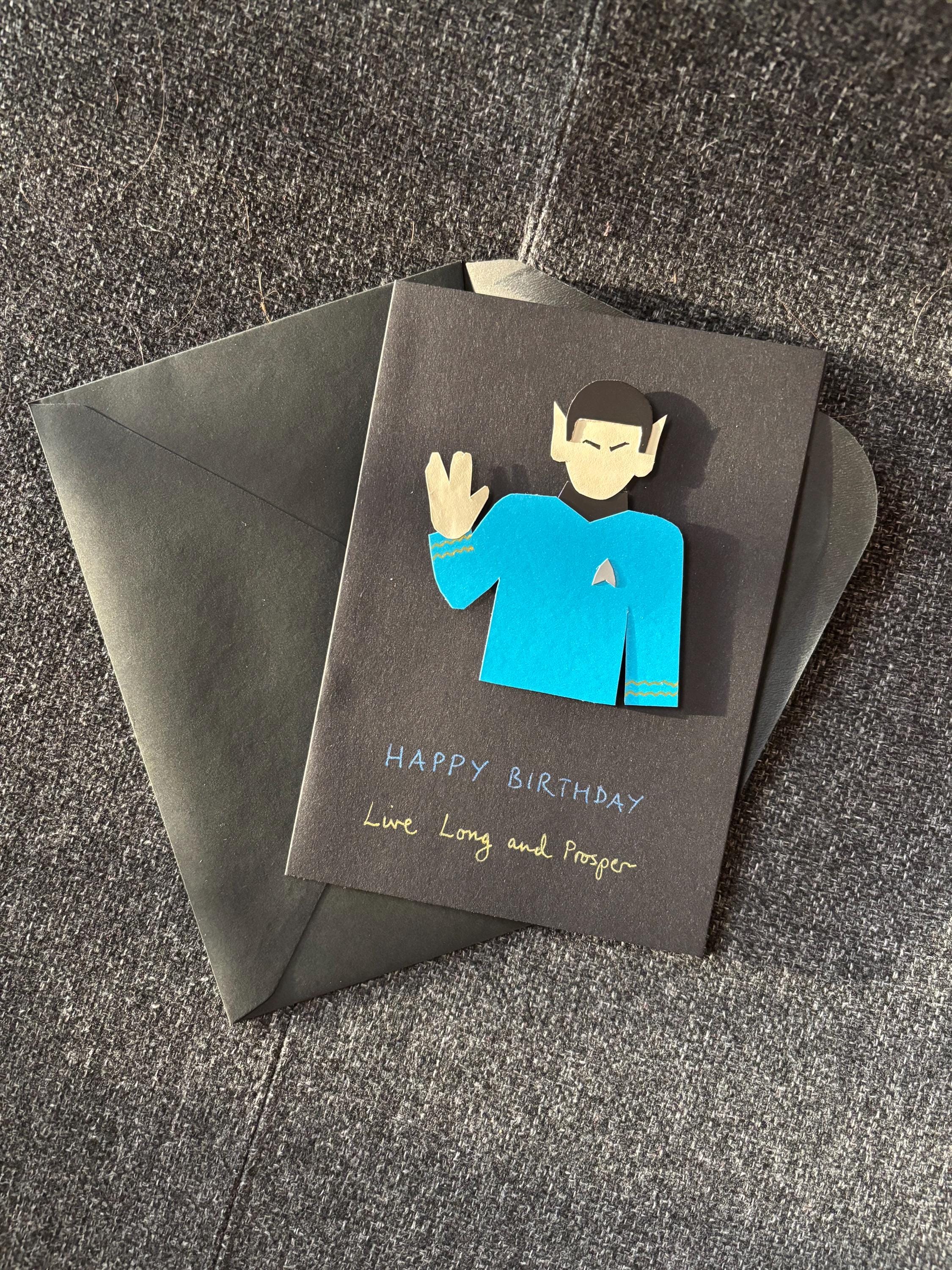 Star Trek Birthday Card - Star Trek Greetings Card - Spock Birthday ...