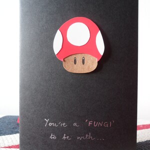 Mario Gamer Greetings Card Mario Mushroom Nintendo Mario | Etsy