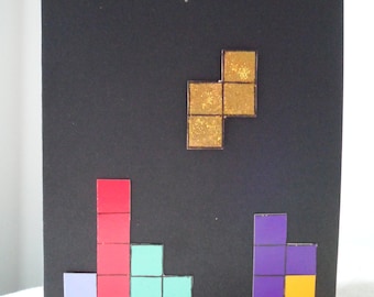 Tetris Card Template - Etsy