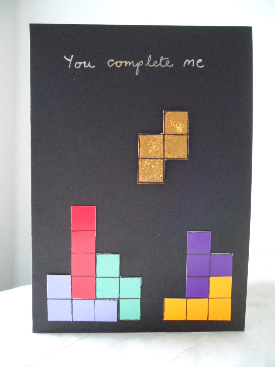 Valentines Retro Gamer Greetings Card - Tetris - Etsy