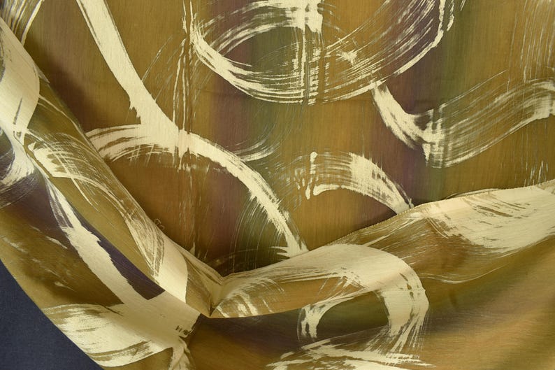 Batik Cotton, Handmade, Hand-painted Abstract Graphic Runner Fabric ...