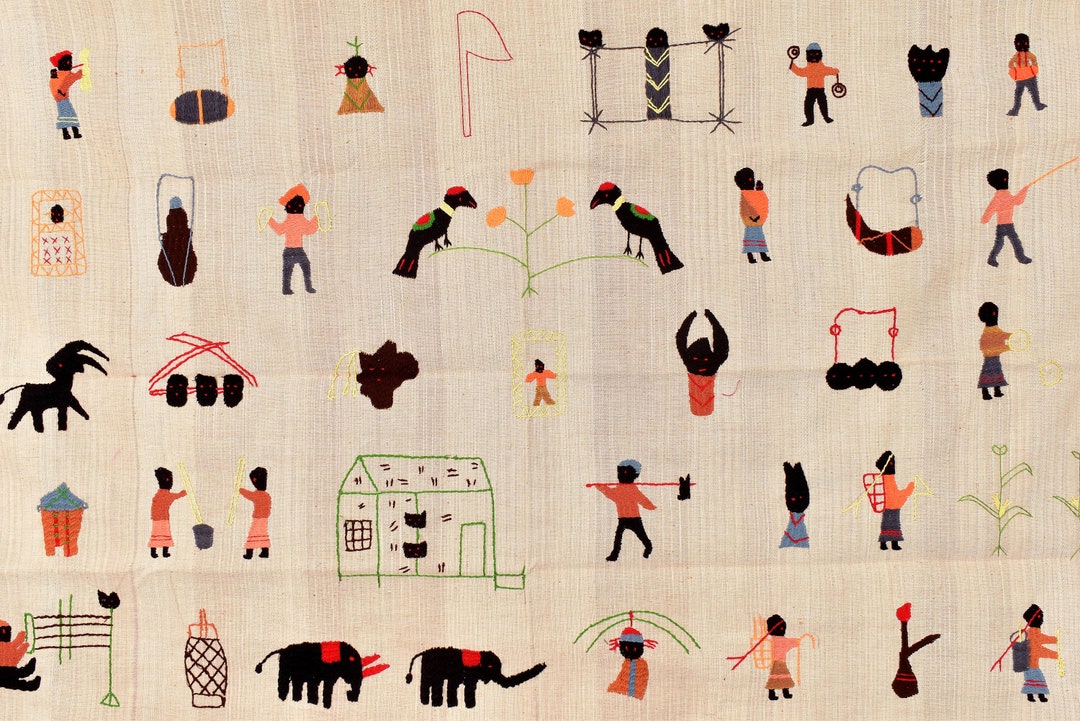 Blush Sand Color, Cotton Story Quilt Naga Tribal Textile Ethnic ...