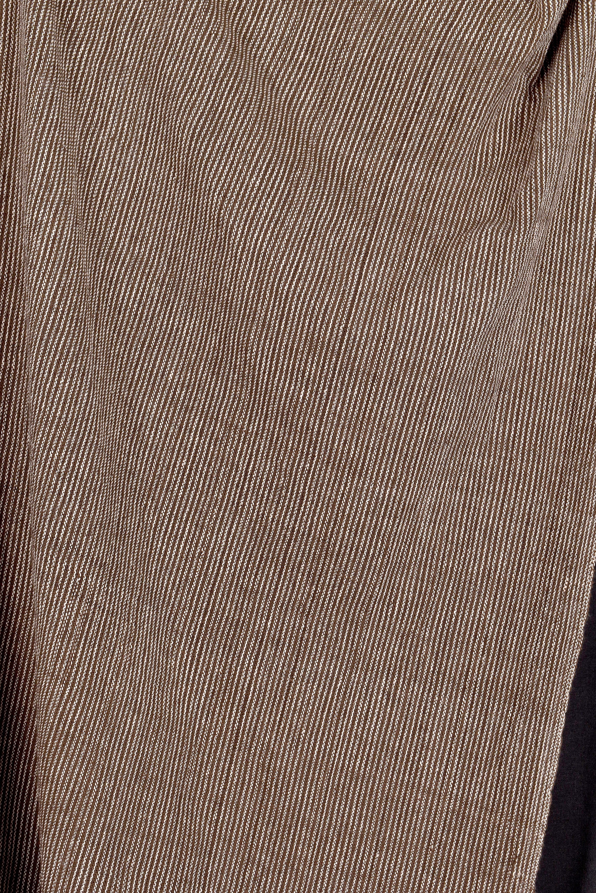 Handwoven Cotton Fabric, Rugged Brown and White, Thailand Textile per ...