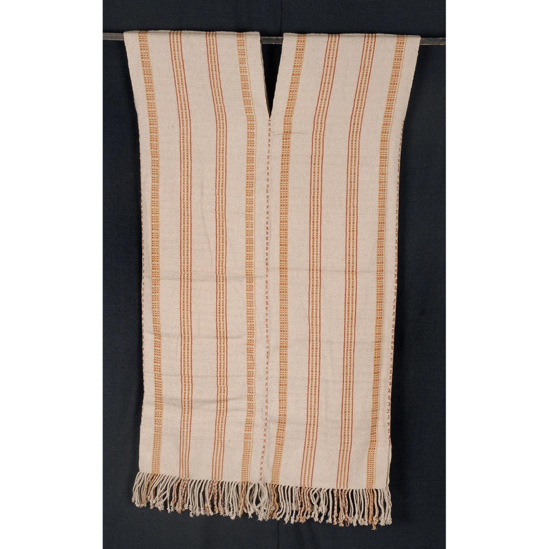 Hmong Hemp Runner: Handwoven Tribal Stripe Cloth, Natural Dye - Etsy