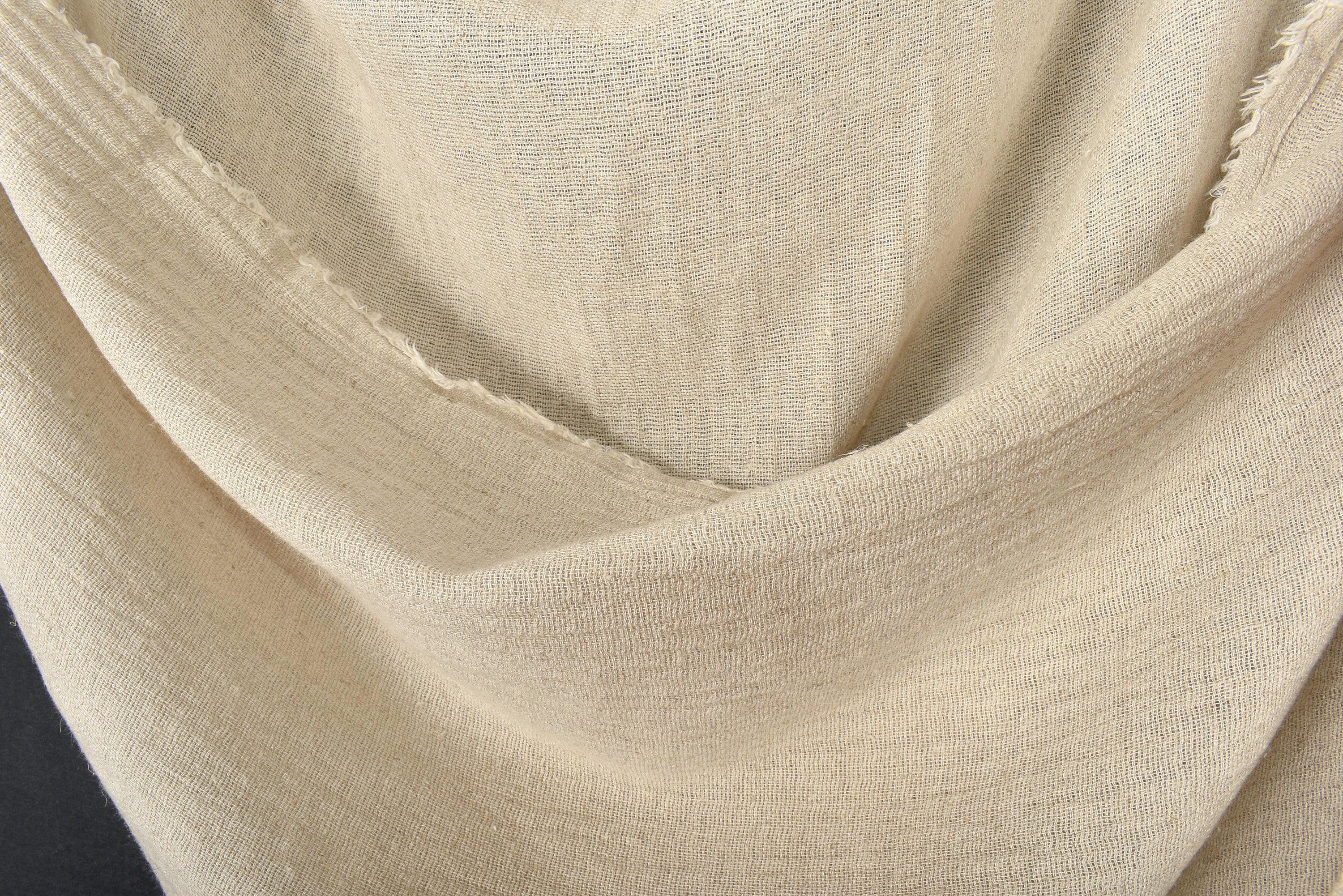 Unbleached Linen Cotton Fabric Neutral Beige 2-ply and Gauzy - Etsy