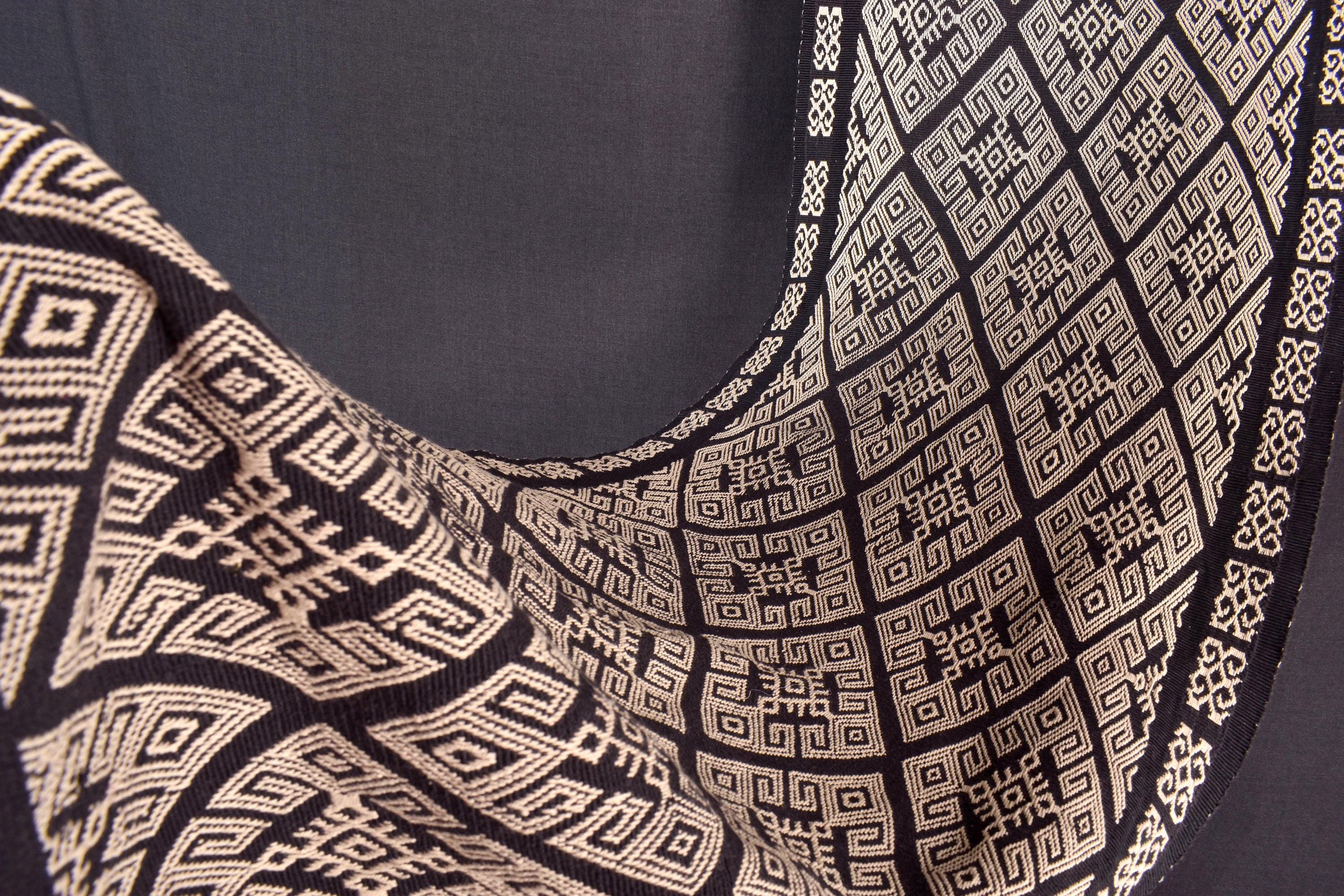 Handwoven Sumba Textile Runner, Black Sepia Ethnic Tapestry (18x63 In ...