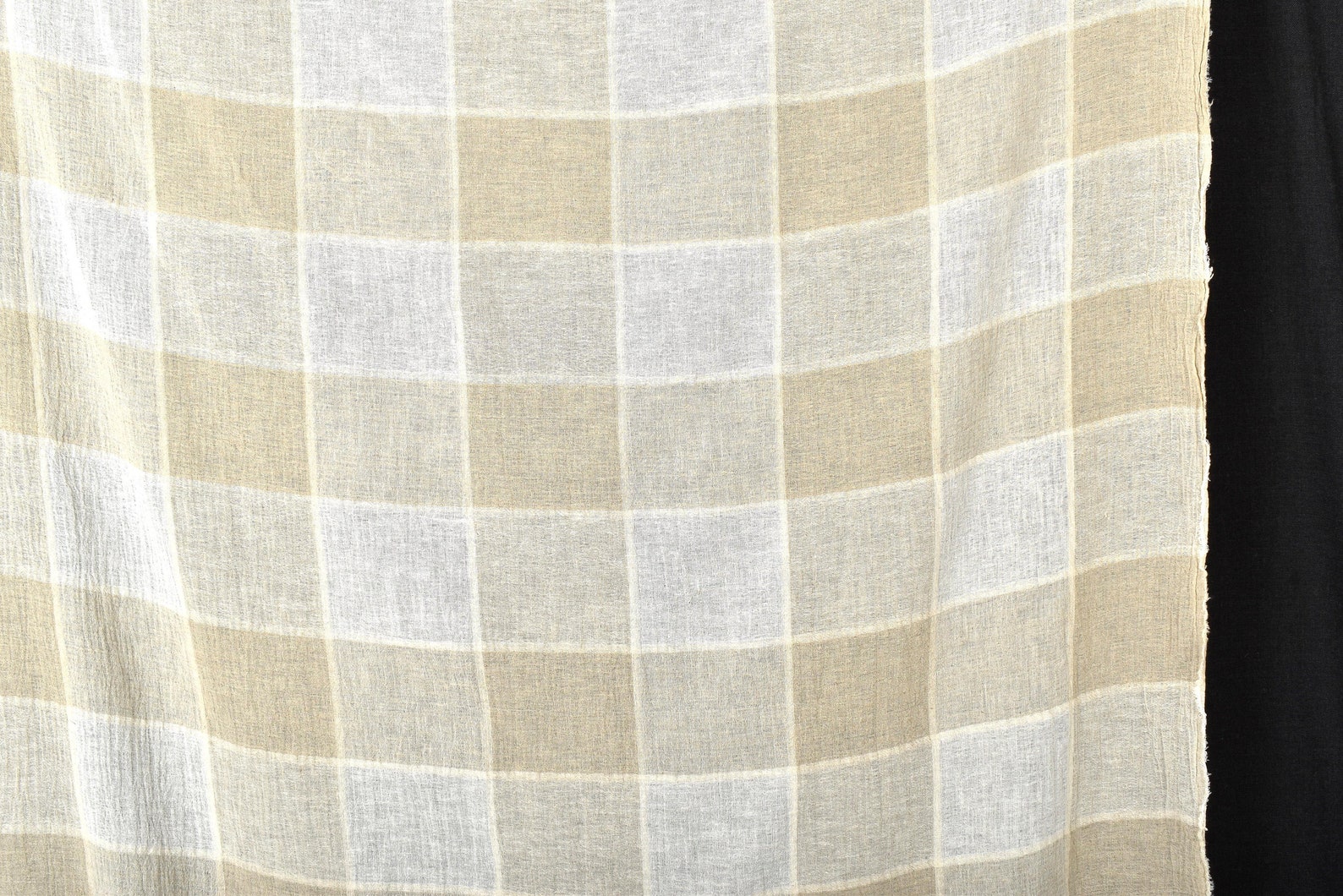 Delicate Neutral Beige Tan White Checkerboard Linen Cotton - Etsy