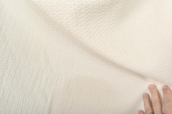 Neutral Unbleached Cream Textured Cotton Big Texture Quilted - Etsy