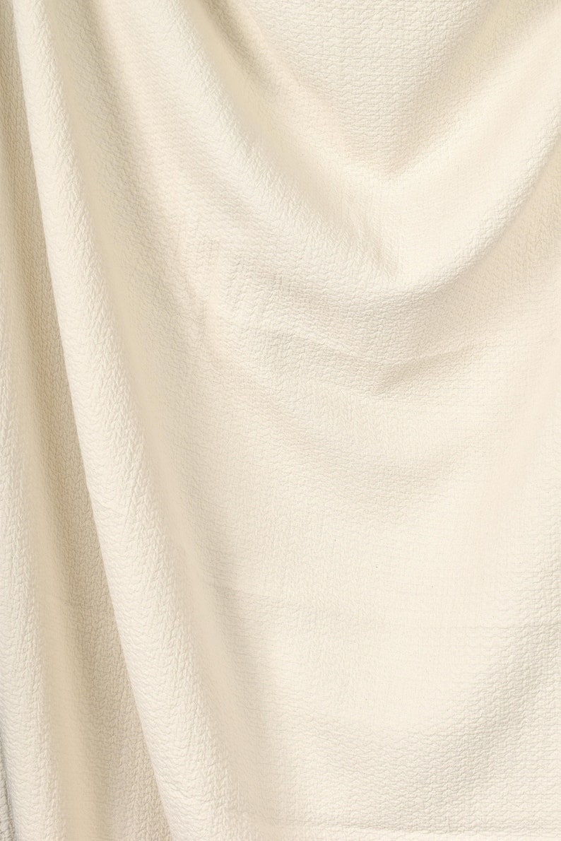 Neutral Unbleached Cream Textured Cotton Big Texture Quilted - Etsy