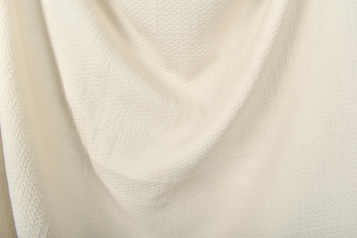 Neutral unbleached cream textured cotton big texture quilted | Etsy