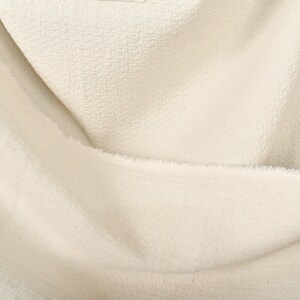 Neutral Unbleached Cream Textured Cotton, Big Texture, Quilted and ...