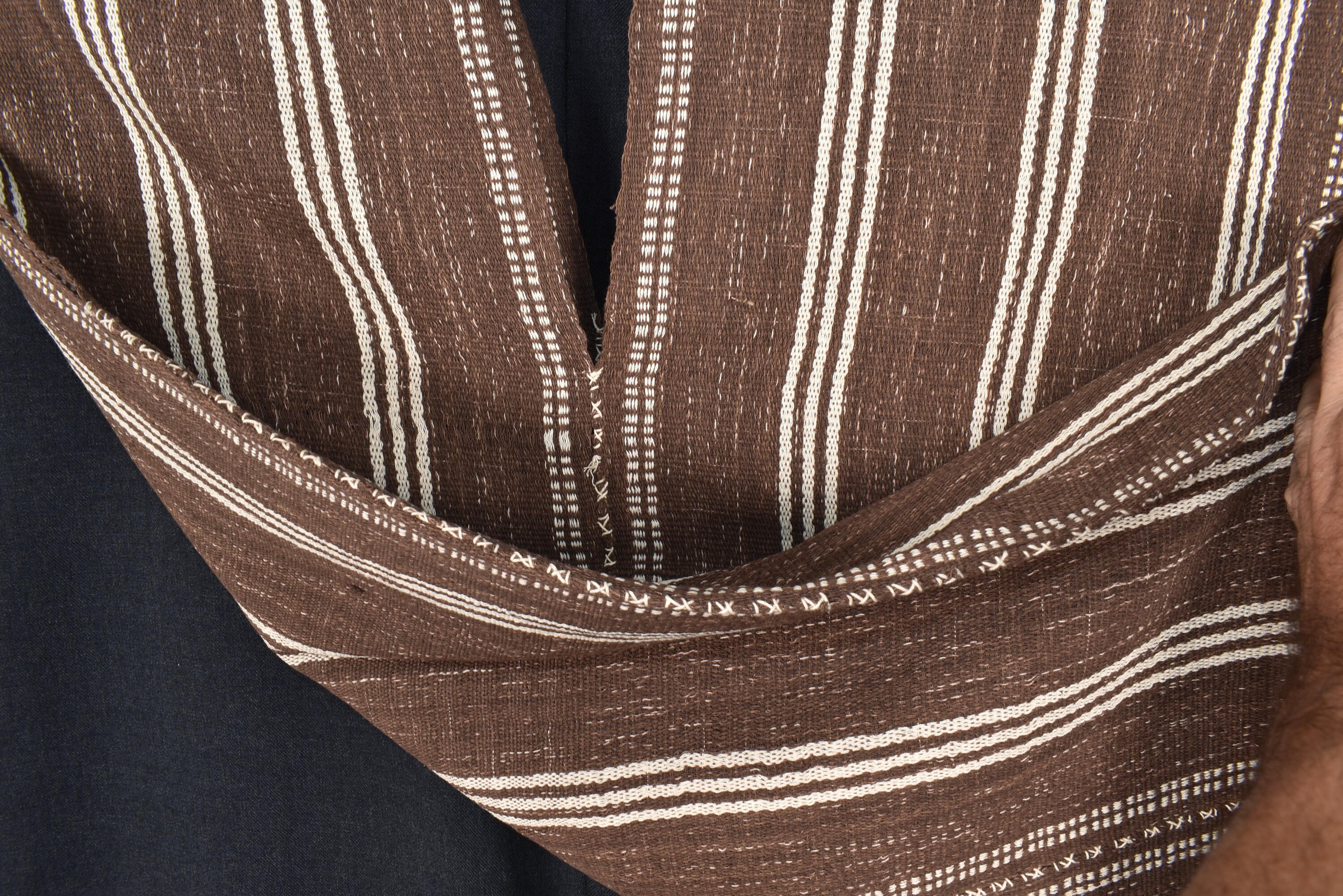 Natural brown dye cotton handwoven neutral earth tone tribal | Etsy