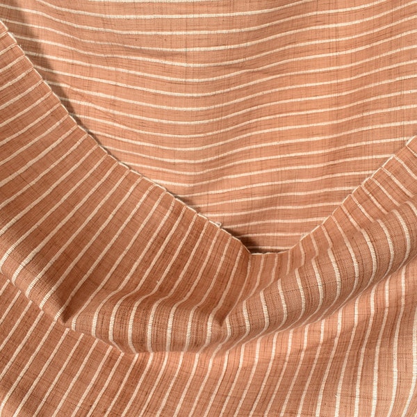 Terracotta Stripe Fabric - Etsy