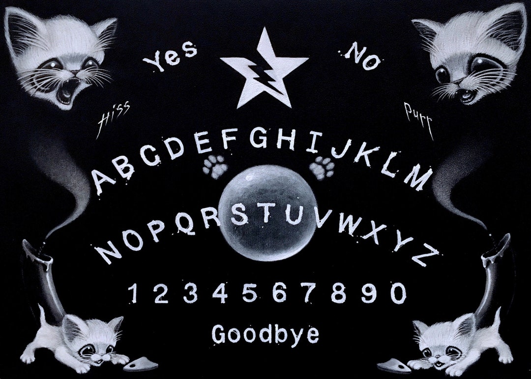 Ouija Board Cats Art Print - Etsy