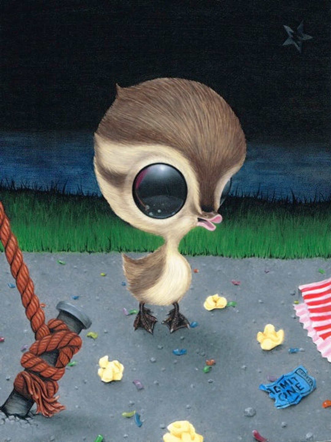 Duck Popcorn Art Print - Etsy