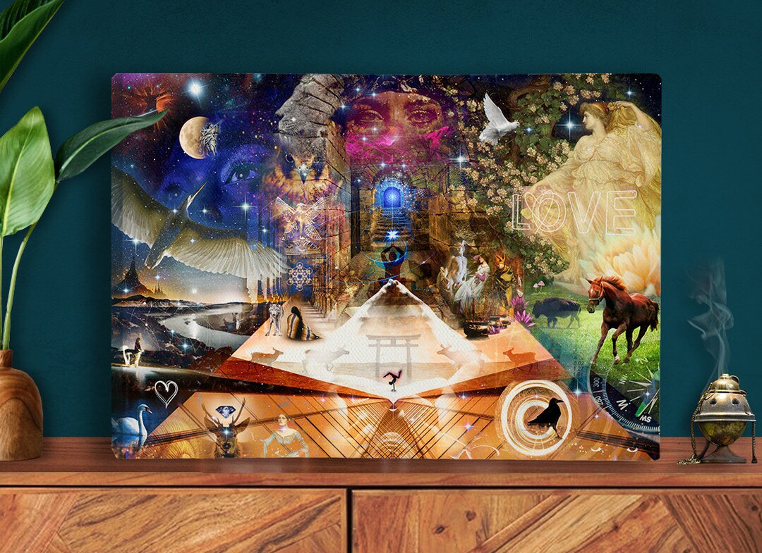 Goddess Stream 20 X 14 Collage Art Print Cosmic - Etsy
