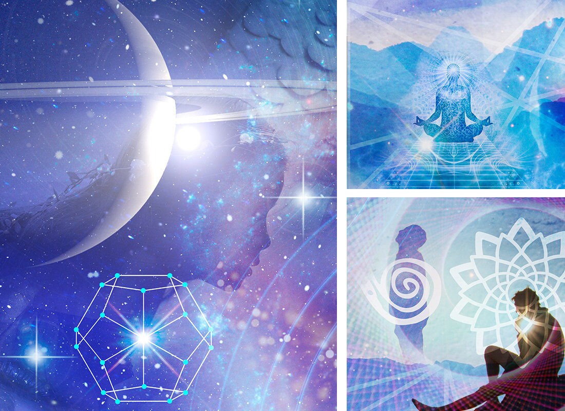 Aether Element 12 X 12 Collage Art Print Mystical and - Etsy