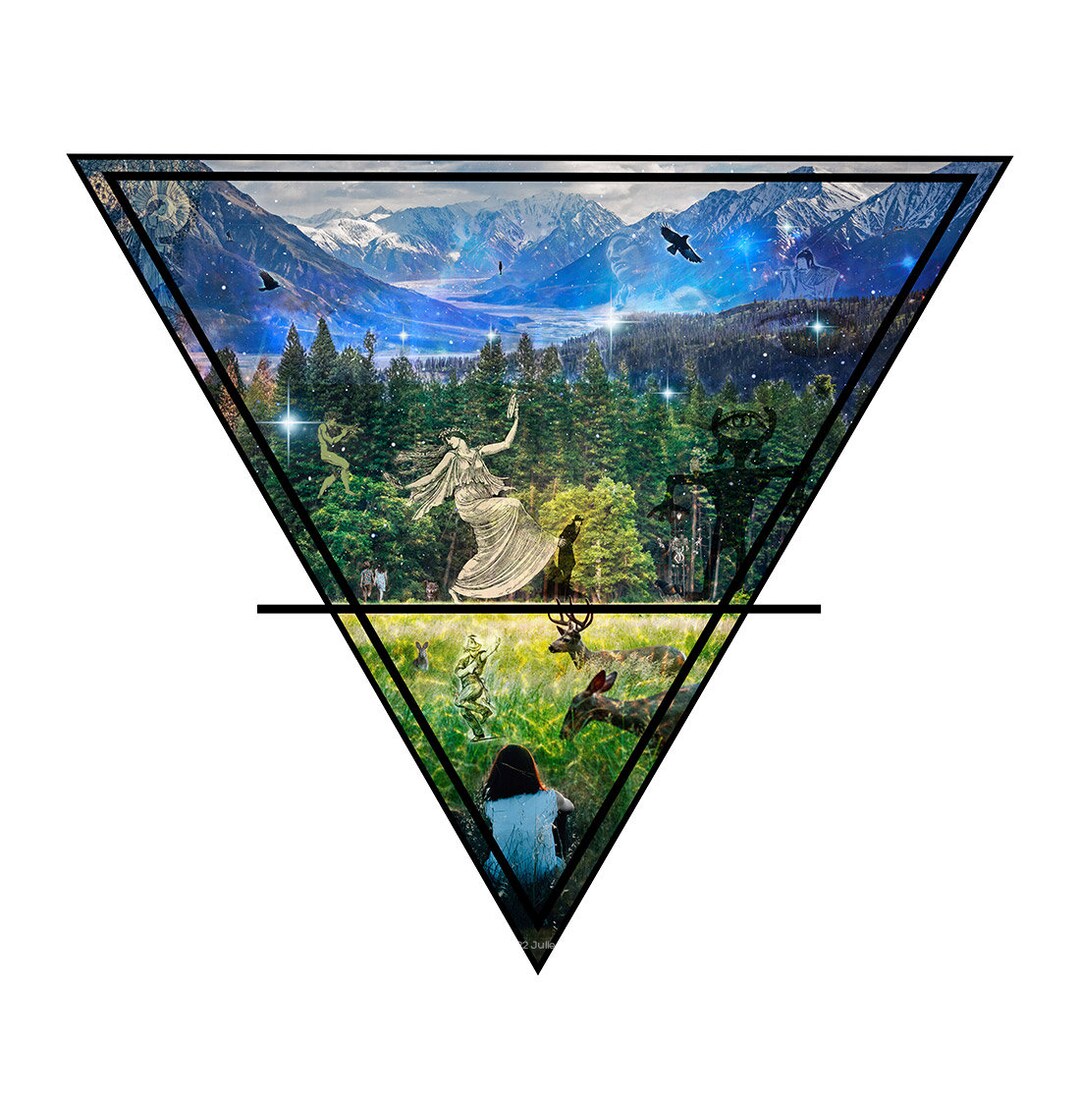 Earth Element 1 12 X 12 Collage Art Print, Enchanted Nature Inspired ...