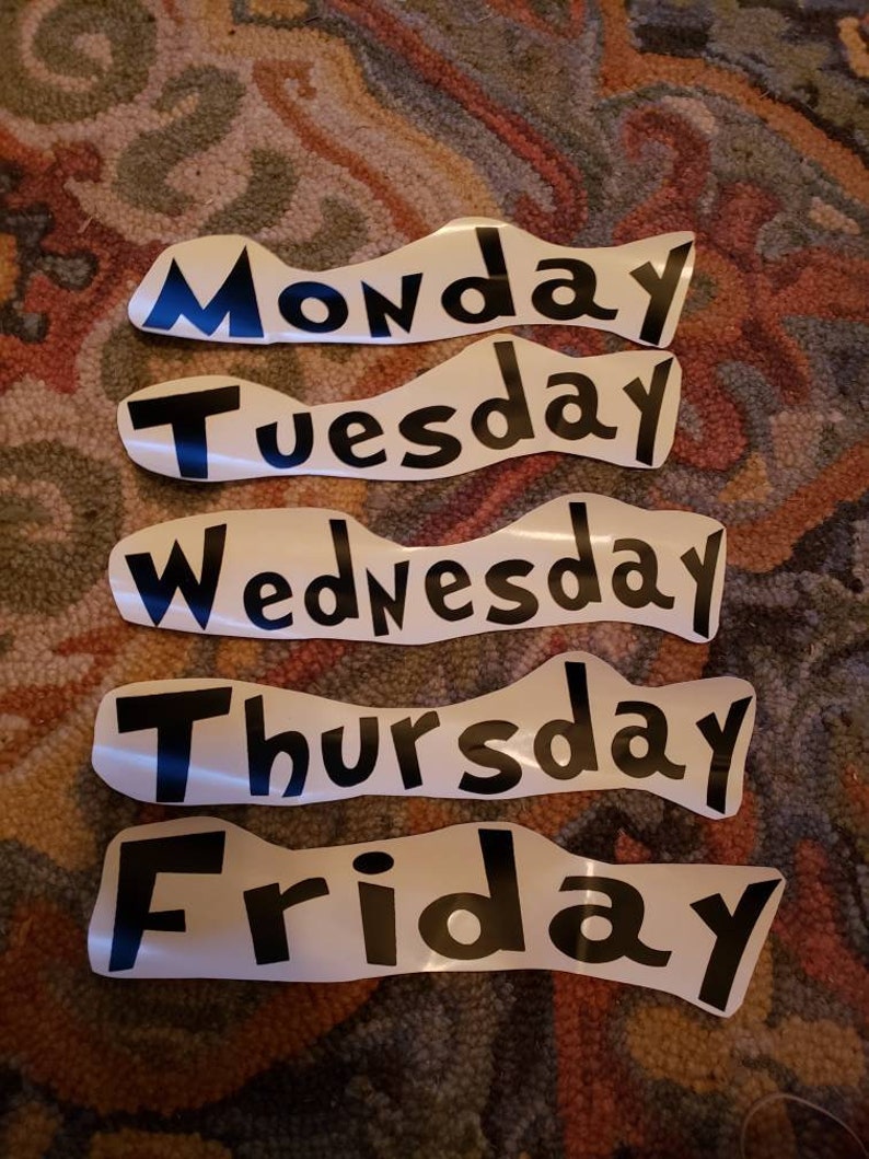 Large Vinyl Days of the Week for Classrooms and Home - Etsy
