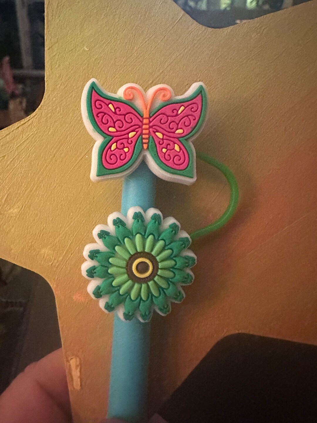 Straw Topper, Stanley Straw Topper, Flower, Butterfly, Cat, Cactus ...