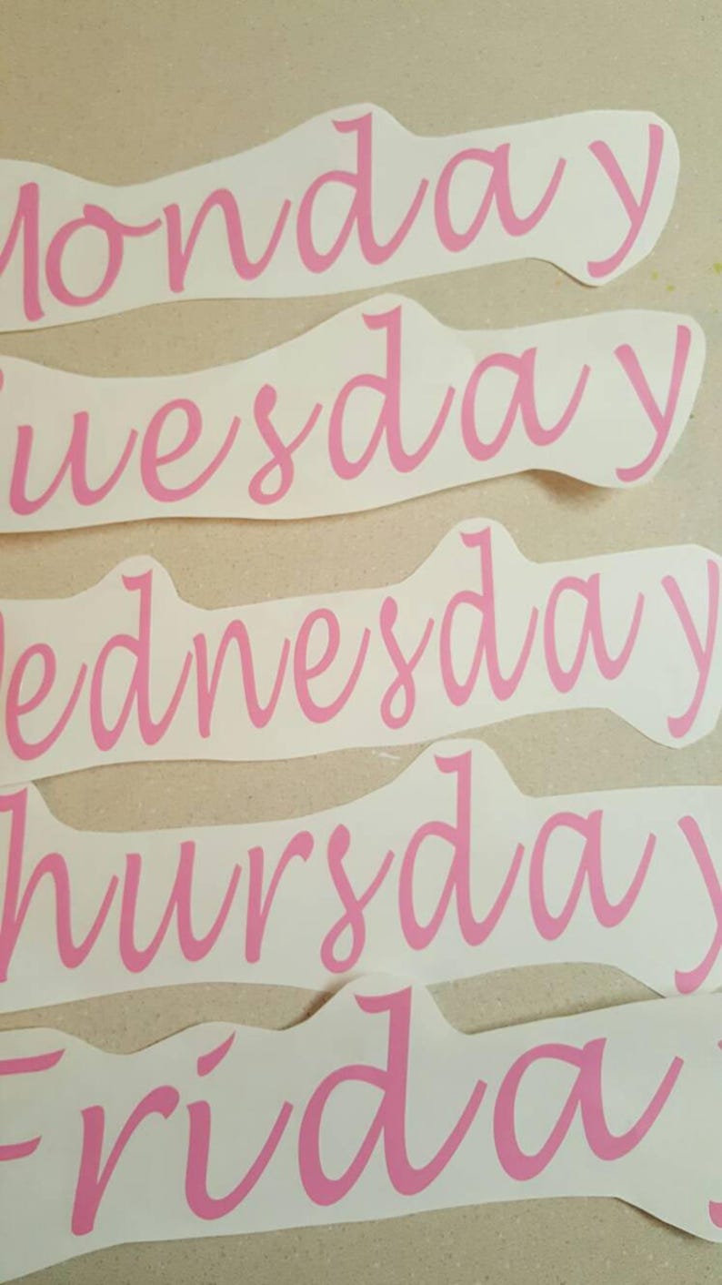 Large Vinyl Days of the Week for Classrooms and Home - Etsy