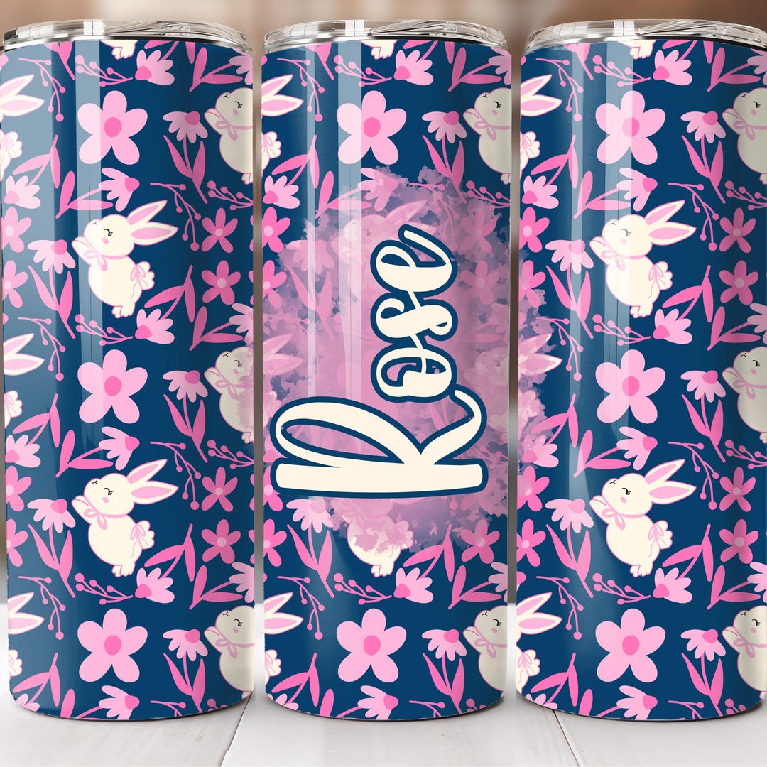 Personalized Easter Bunny Tumbler | Floral Spring Gift - Etsy