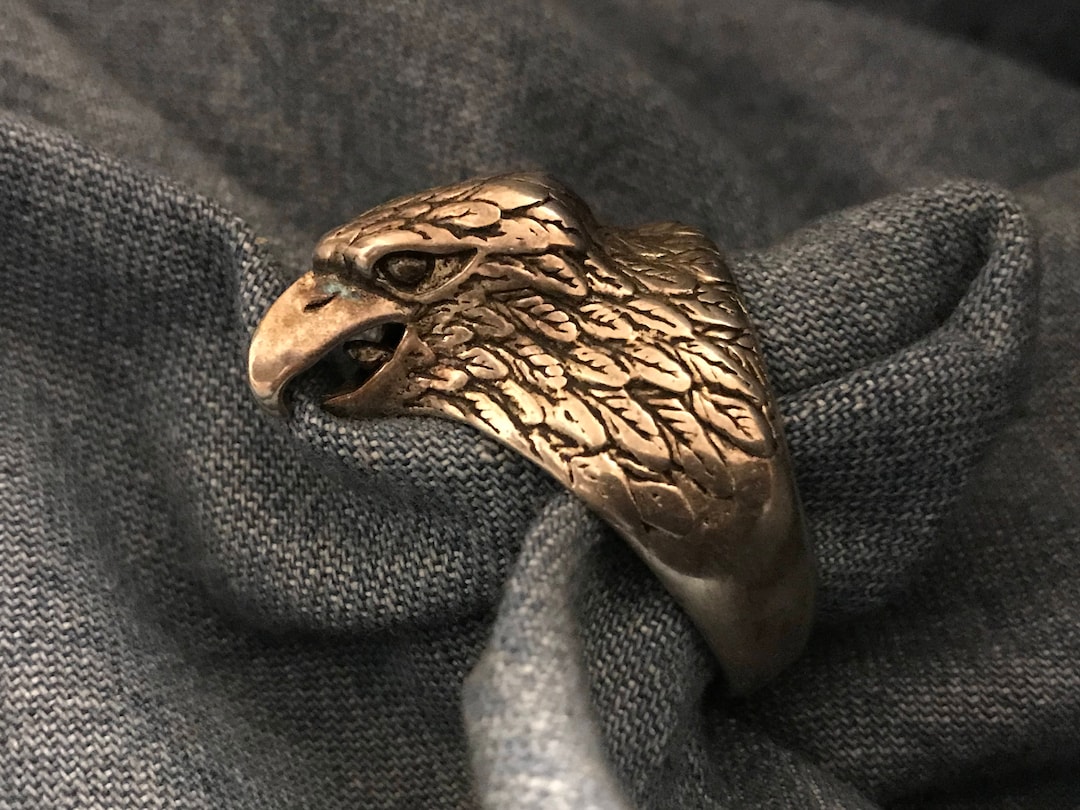 Vintage G&S Silver Screaming Eagle Ring - Etsy
