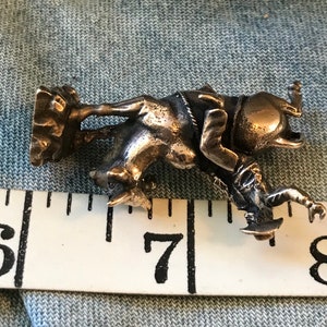 Solid Bronze Bull Rider Statue - Miniature - Etsy