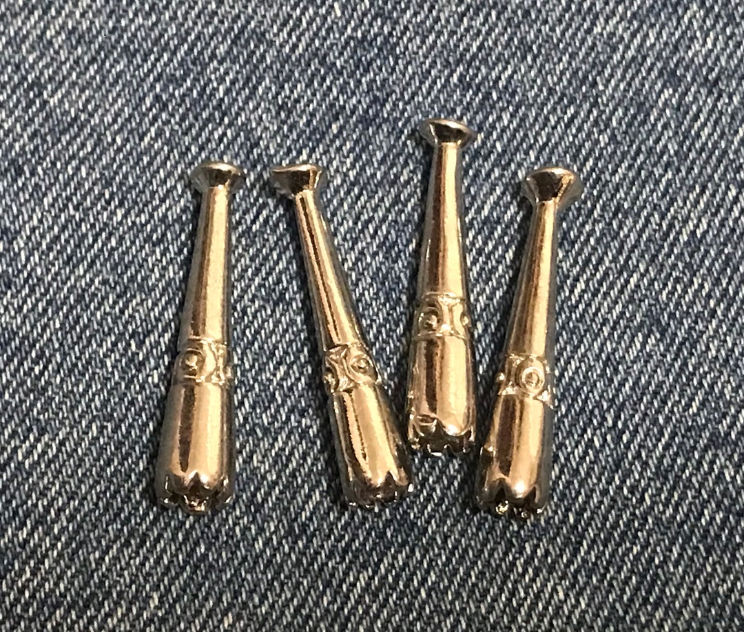 Set of 4 Silver Bolo Tips - Etsy