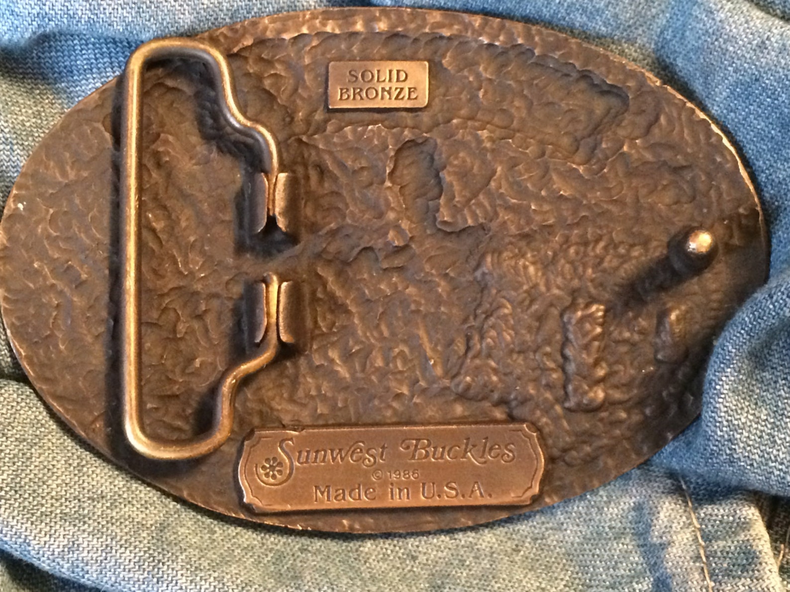 Vintage Bronze Colorado Belt Buckle - Etsy