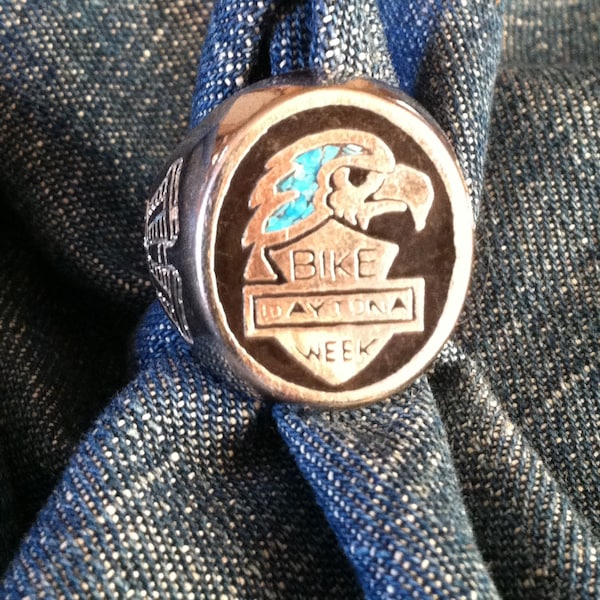 Vintage Biker Ring - Etsy