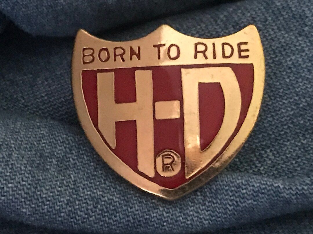 Gold Harley Davidson Red Shield Lapel / Hat Pin - Etsy