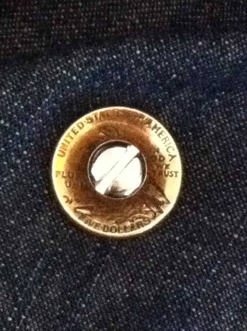 3 Five Dollar Gold Piece Conchos Heads cast Coin - Etsy