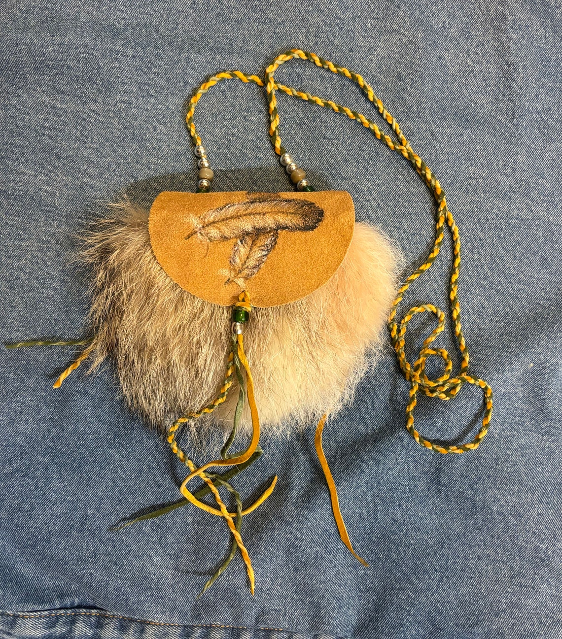 Coyote Fur and Leather Bag - Etsy